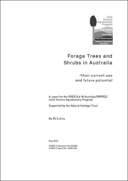 Forage Trees and shrubs in Australia | AgriFutures Australia
