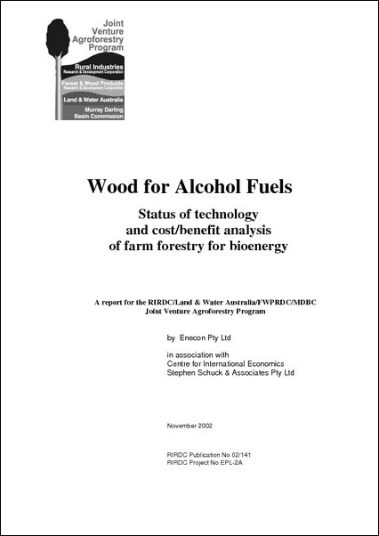 Wood for Alcohol Fuels | AgriFutures Australia