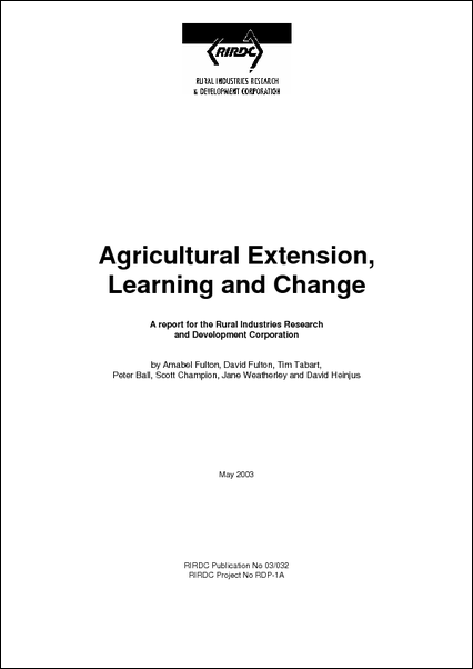 Agricultural Extension, Learning and Change | AgriFutures Australia
