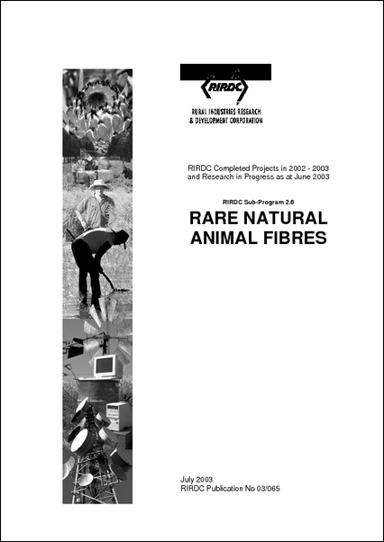 Research in Progress – Rare Natural Animal Fibres 2002-2003 ...