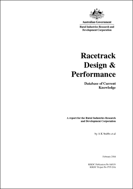 Racetrack Design and Performance | AgriFutures Australia