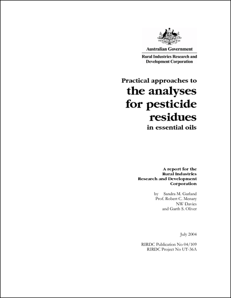 Practical approaches to the analyses for pesticide residues ...