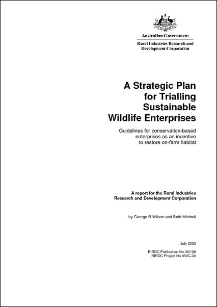 A Strategic Plan for Trialling Sustainable Wildlife Enterprises ...