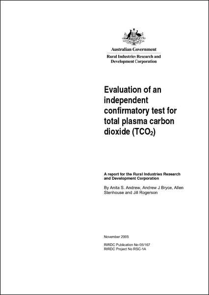 Evaluation of an Independent Confirmatory test for Total Plasma Carbon ...