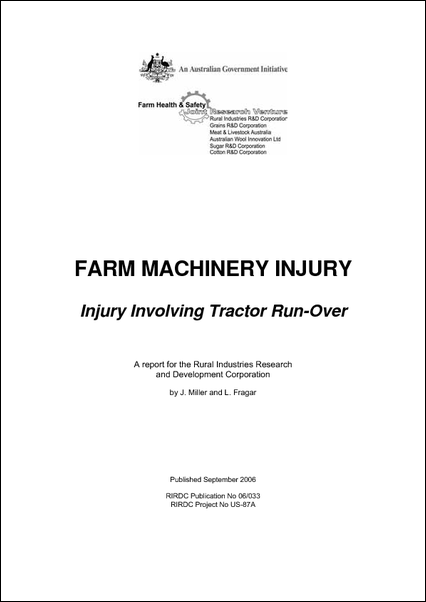Farm Machinery Safety: Injury Involving Tractor Run-Over | AgriFutures ...
