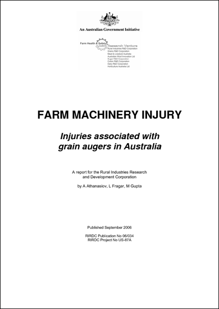 Farm Machinery Safety: Injuries Associated with Grain Augers in ...