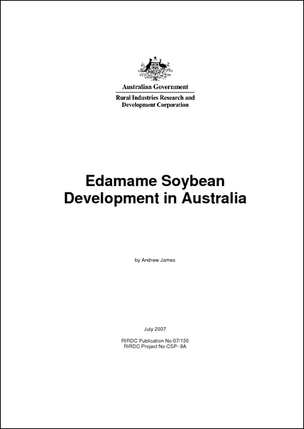 Edamame Soybean Development in Australia | AgriFutures Australia