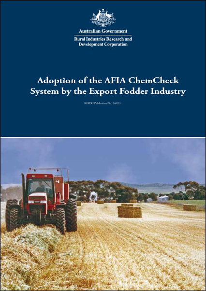 Adoption of the AFIA ChemCheck System by the Export Fodder Industry ...