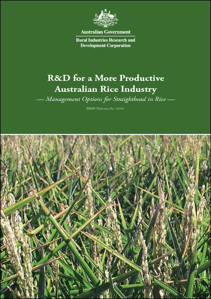 R&D for a More Productive Australian Rice Industry: Management Options ...
