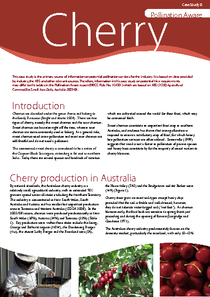 Pollination Aware Case Study: Cherry | AgriFutures Australia