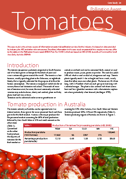 Pollination Aware Case Study: Tomatoes | AgriFutures Australia