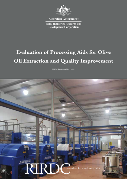 Evaluation of Processing Aids for Olive Oil Extraction and Quality ...