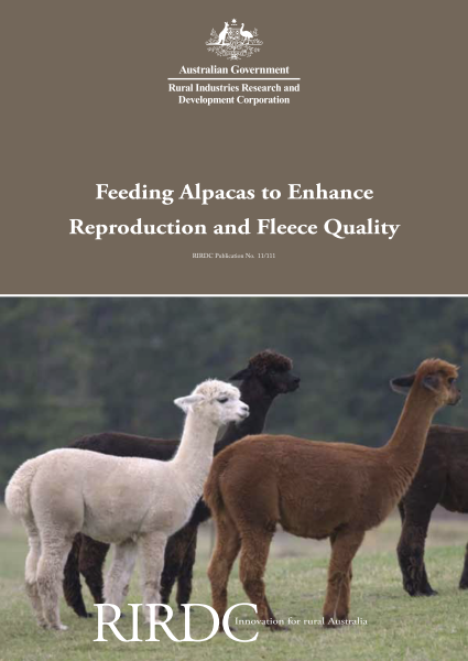 Feeding Alpacas to Enhance Reproduction and Fleece Quality ...