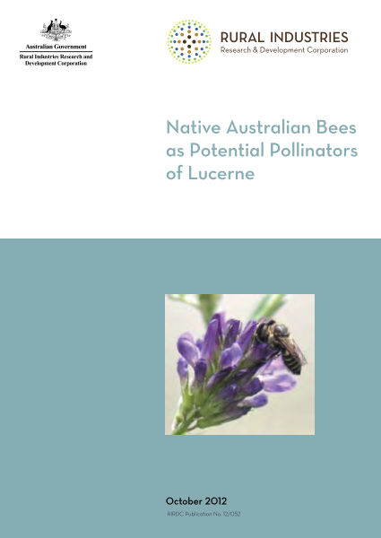 Native Australian Bees as Potential Pollinators of Lucerne ...
