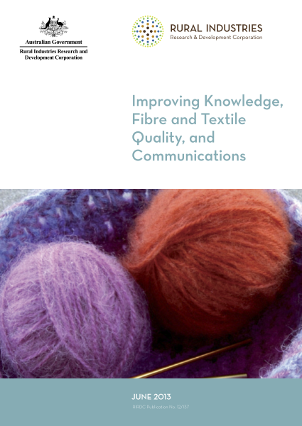Improving Knowledge, Fibre and Textile Quality, and Communications ...