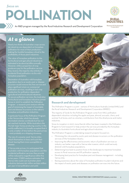 Focus on Pollination Research and Development | AgriFutures Australia