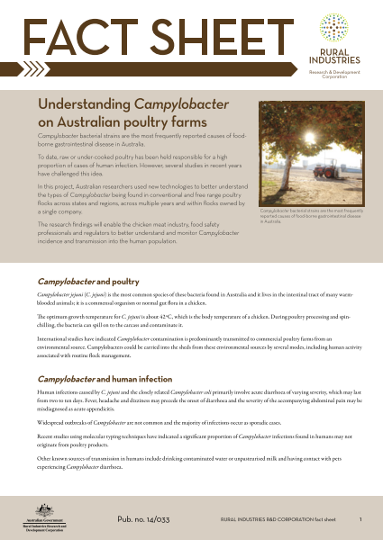 Understanding Campylobacter on Australian poultry farms – fact sheet ...