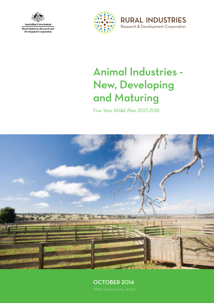 Animal Industries Five Year RD&E Plan 2013-2018 | AgriFutures Australia