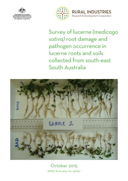 Survey of lucerne (Medicago sativa) root damage and pathogen occurrence ...