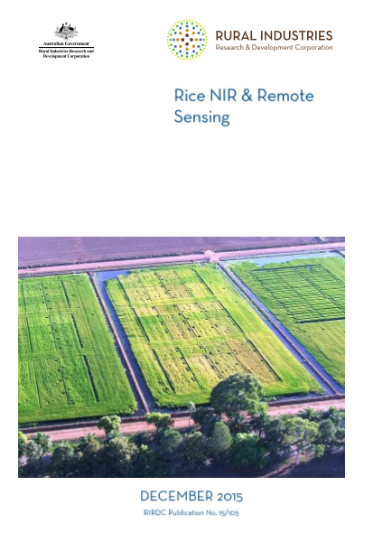 Rice NIR and Remote Sensing | AgriFutures Australia