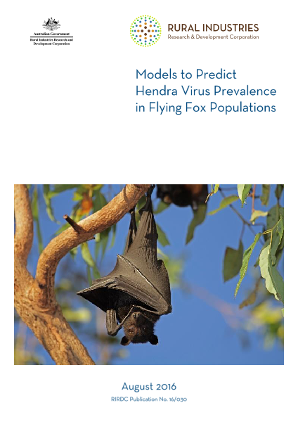Models to predict Hendra Virus Prevalence in Flying Fox Populations ...