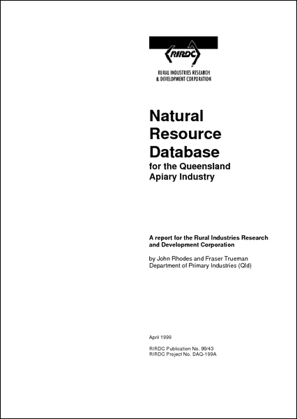 Natural resource database for the Queensland apiary industry ...