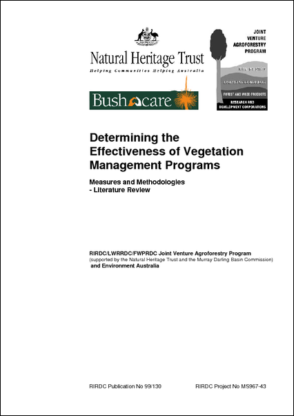 Determining the effectiveness of vegetation management programs ...