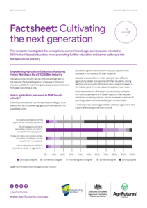 Factsheet: Cultivating the next generation | AgriFutures Australia