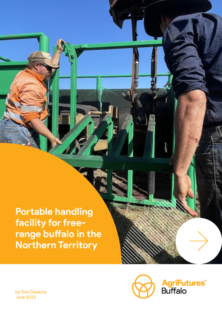 Portable handling facility for free-range buffalo in the Northern ...