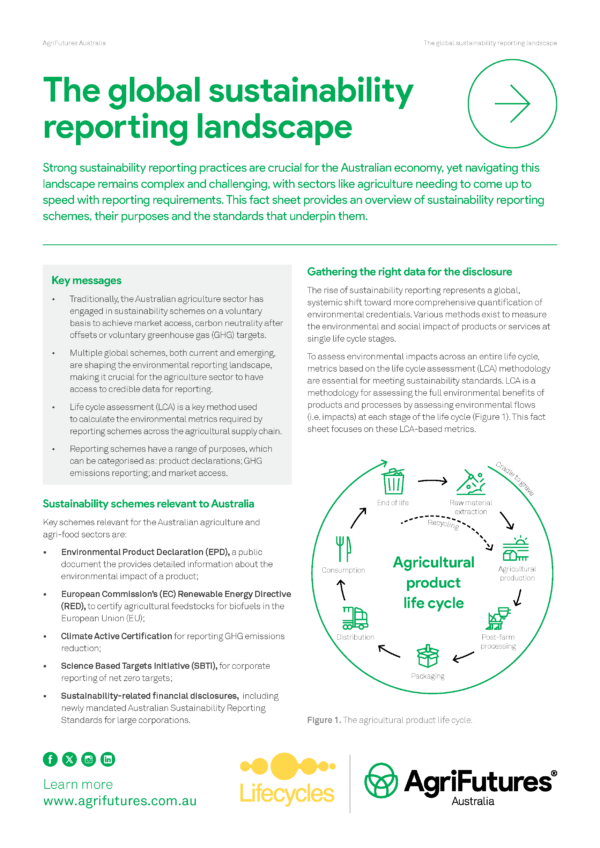 Fact sheet: The global sustainability reporting landscape | AgriFutures ...