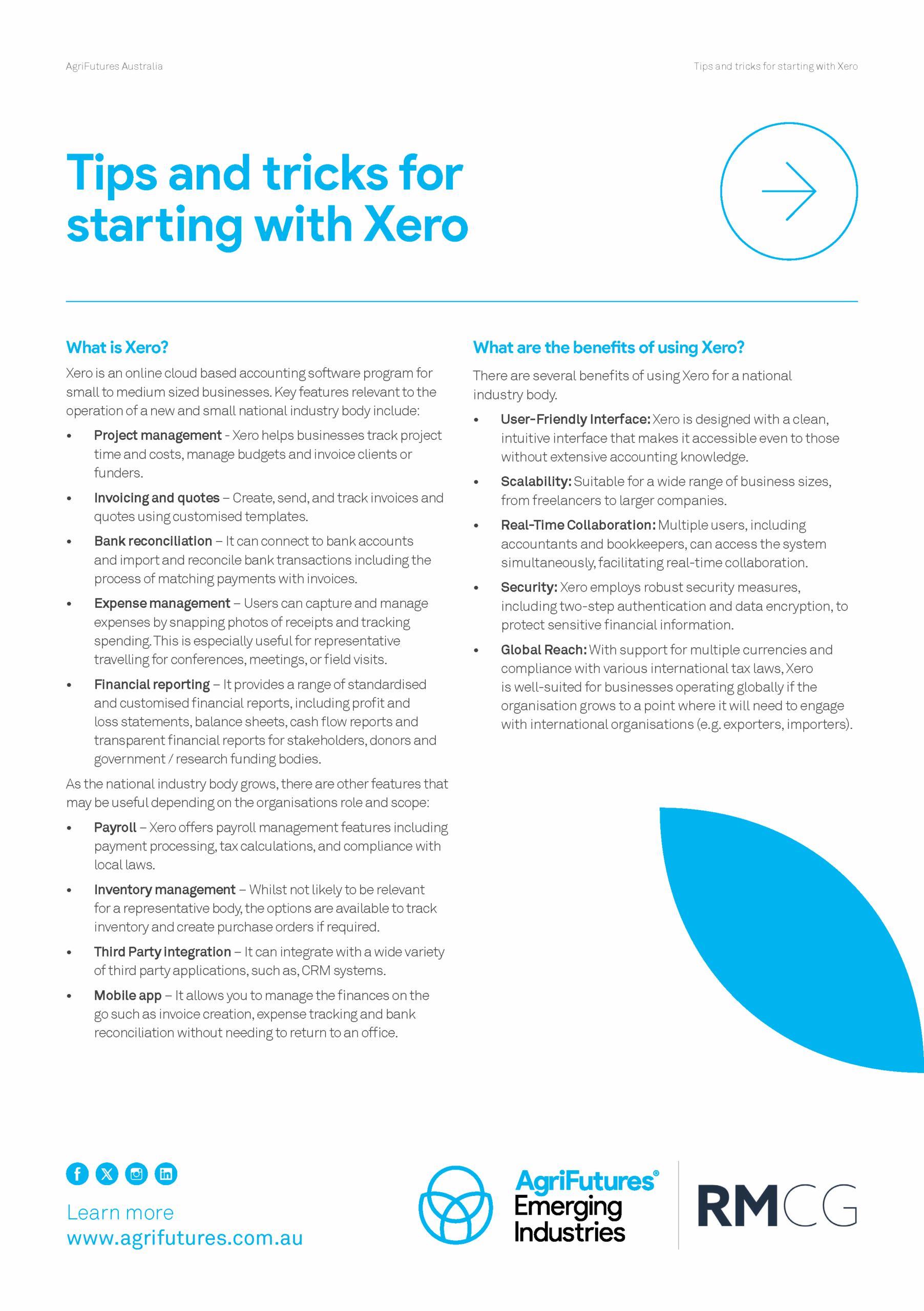 Tips and tricks for starting with Xero | AgriFutures Australia
